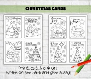 Christian Christmas Cards for Kids, Religious Christmas Cards kids