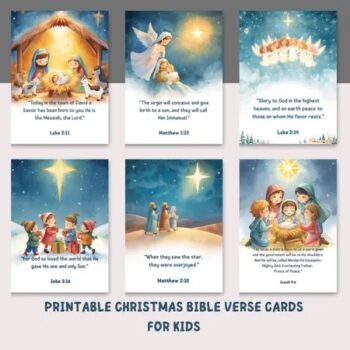 Christian Christmas Cards for Kids, Religious Christmas Cards kids
