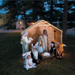 Christmas Nativity Play Scene Setters, Christmas pageant props