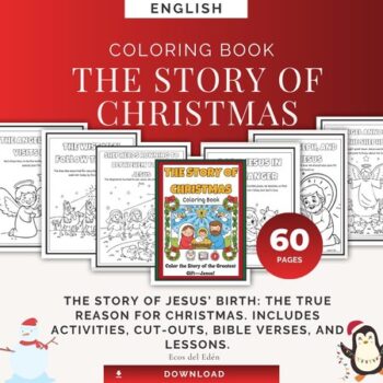 Christian Christmas Coloring Books, Birth of Jesus Coloring Book