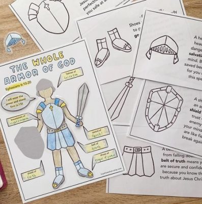 Armor of God for Kids, Printable Full Armor God Kids